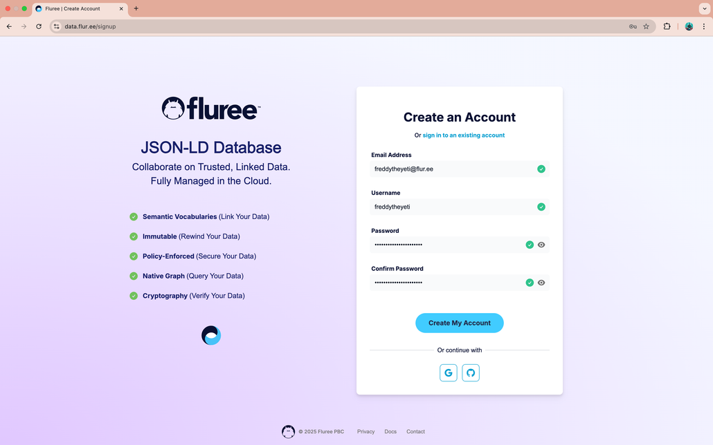 Account Registration | Fluree Developers